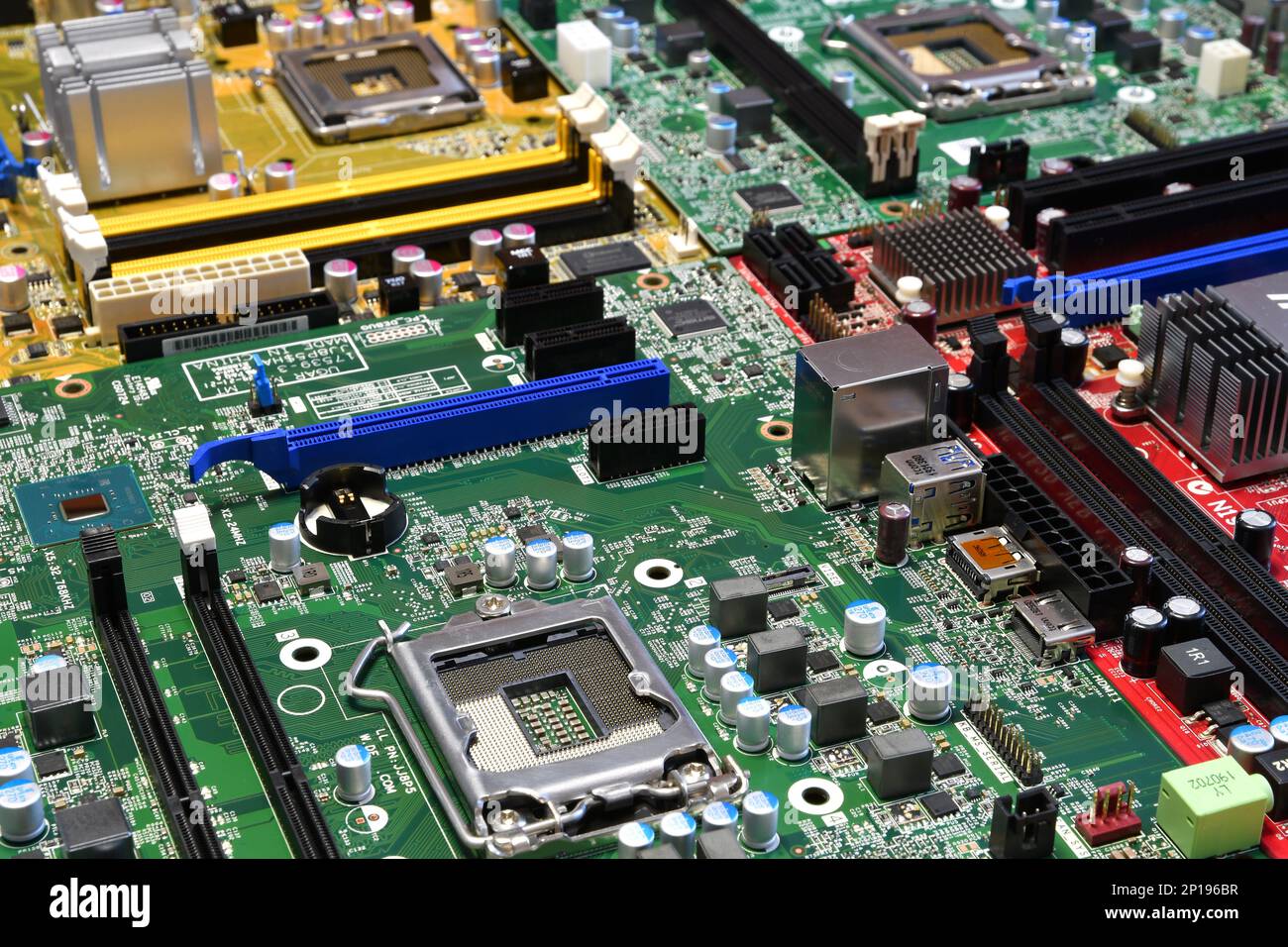 Modern Computer Motherboards. Motherboard digital chip. Technology ...