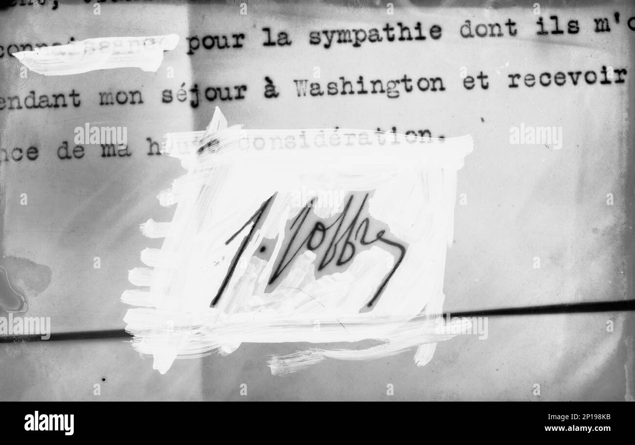 Joffre, Joseph Jacques Cesare. Marechal of France, 1916. His Signature ...