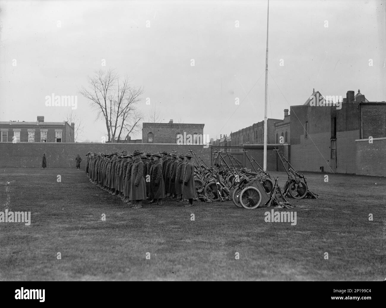 Marine Corps, U.S.N. Machine Gun Unit Demonstration at Ball Park, 1917 ...