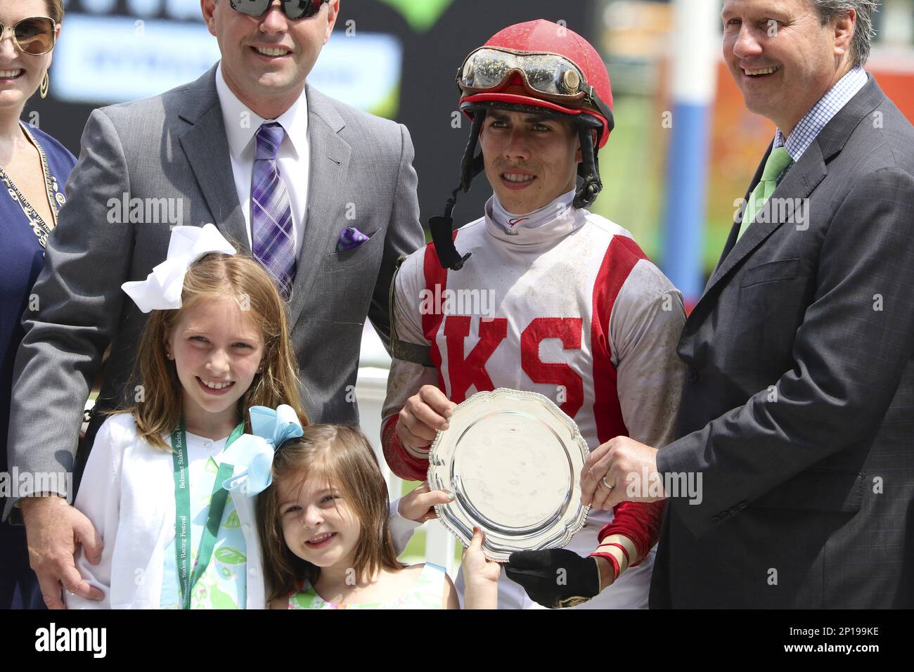June 11, 2016 - Elmont, New York, U.S - Jockey IRAD ORTIZ, JR. receives ...