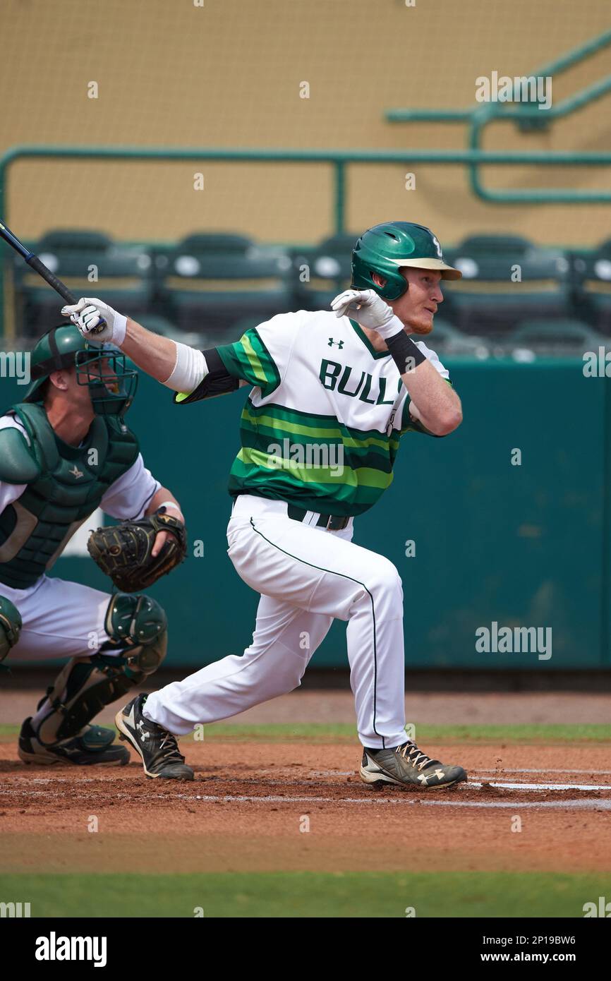 South Florida Bulls right fielder Luke Maglich (18) at bat during a ...