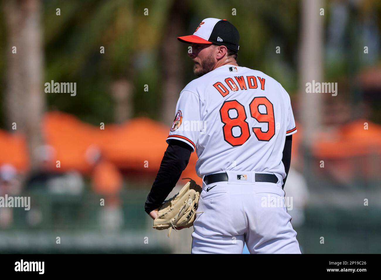 Baltimore Orioles pitcher Kyle Dowdy (89) during a spring training ...