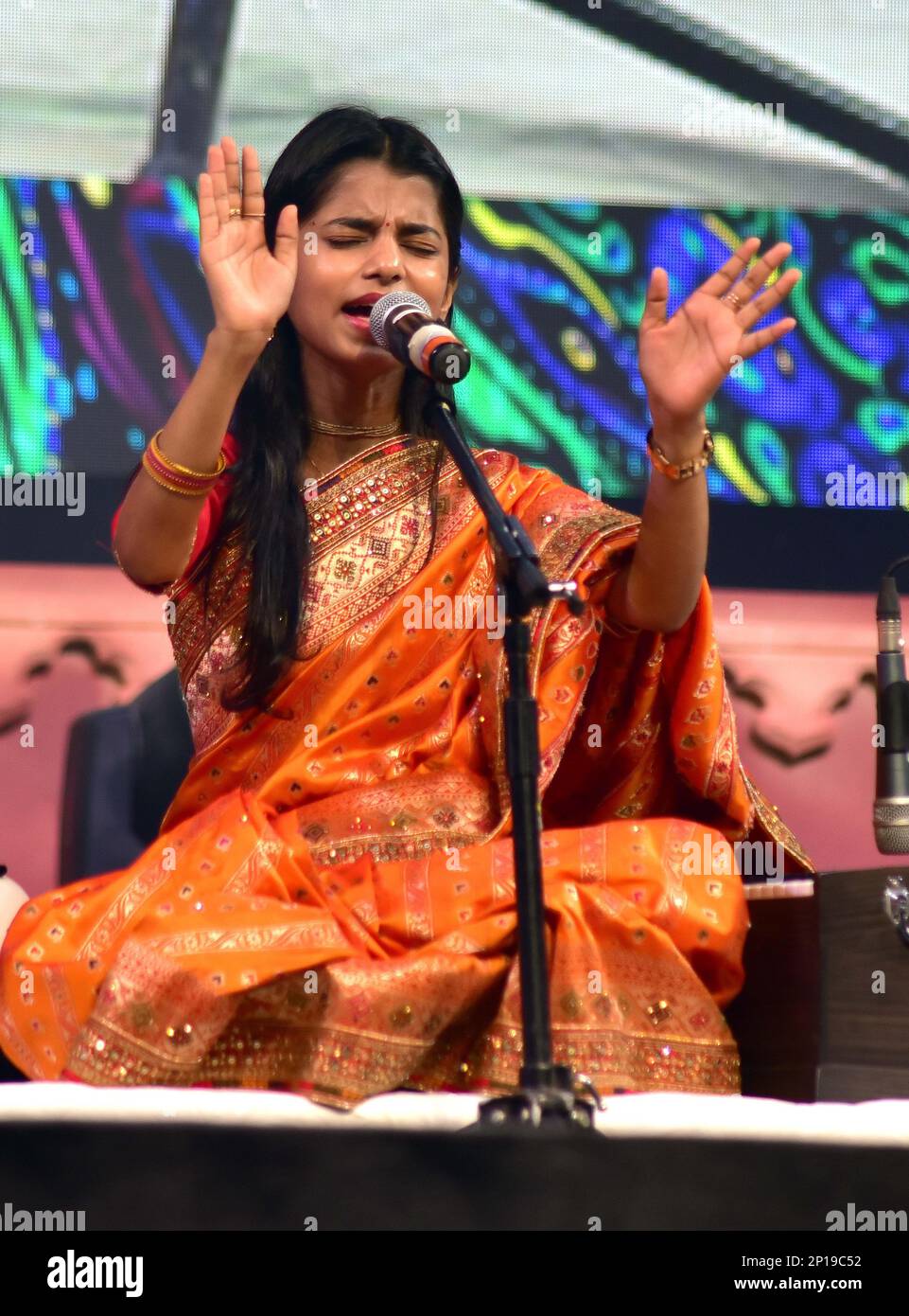 Folk music sensation Maithili Thakur along with his brother Rishav ...