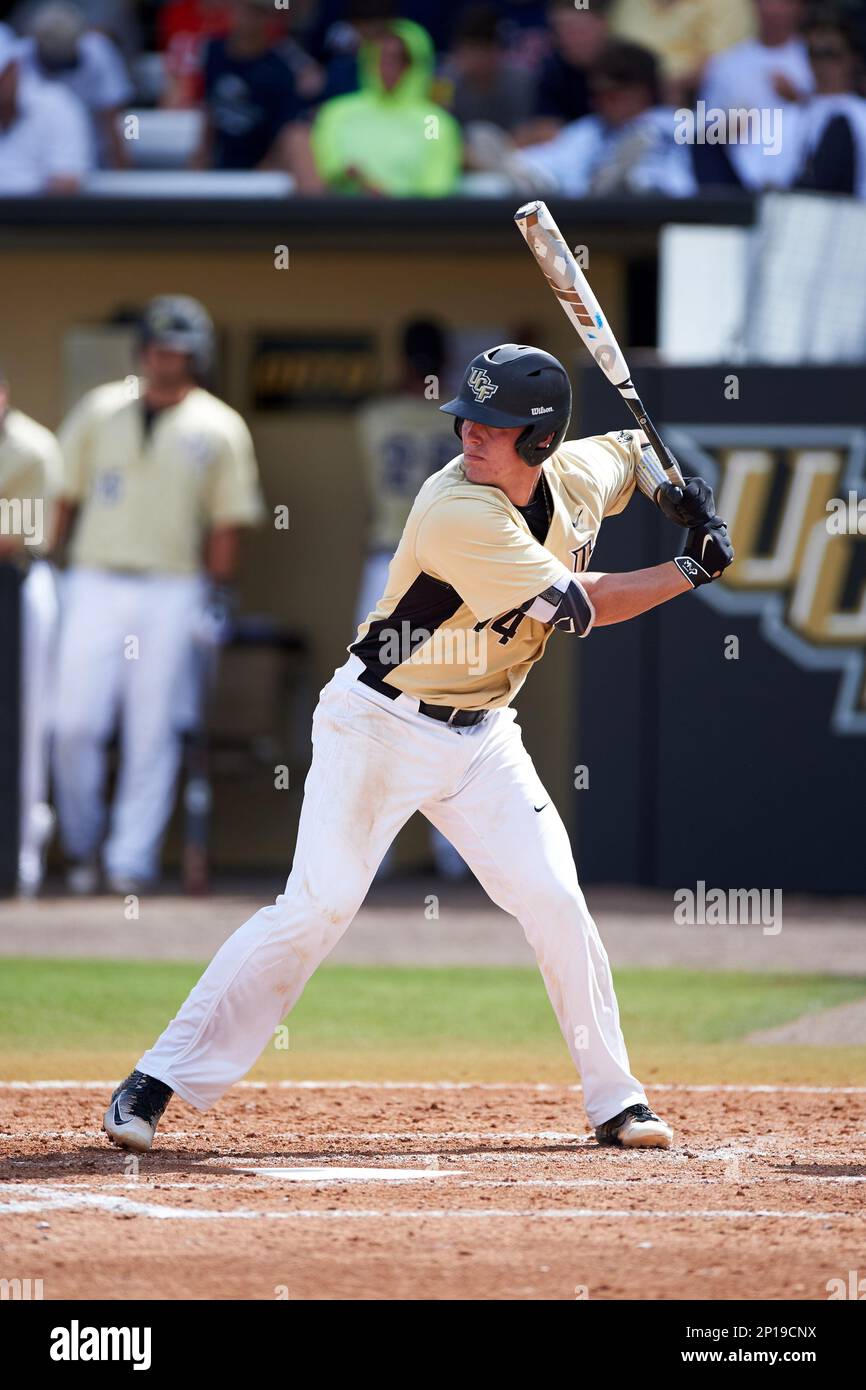 UCF Knights catcher Matt Diorio (14) at bat during a game against the ...