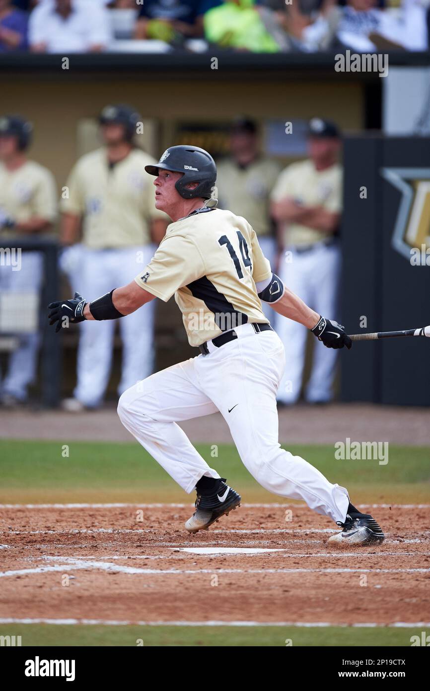 UCF Knights catcher Matt Diorio (14) at bat during a game against the ...