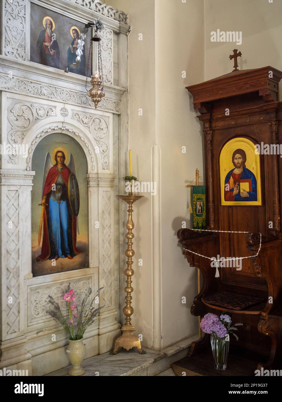 Church of St Michael the Archangel iconostasis detail, Herceg-Novi Stock Photo - Alamy