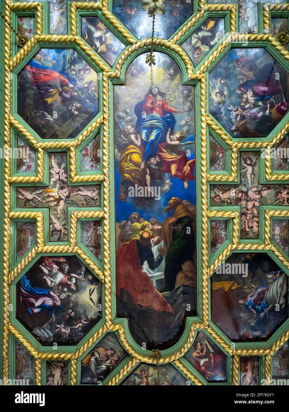 Our Lady of the Rocks church ceiling, Montenegro Stock Photo - Alamy