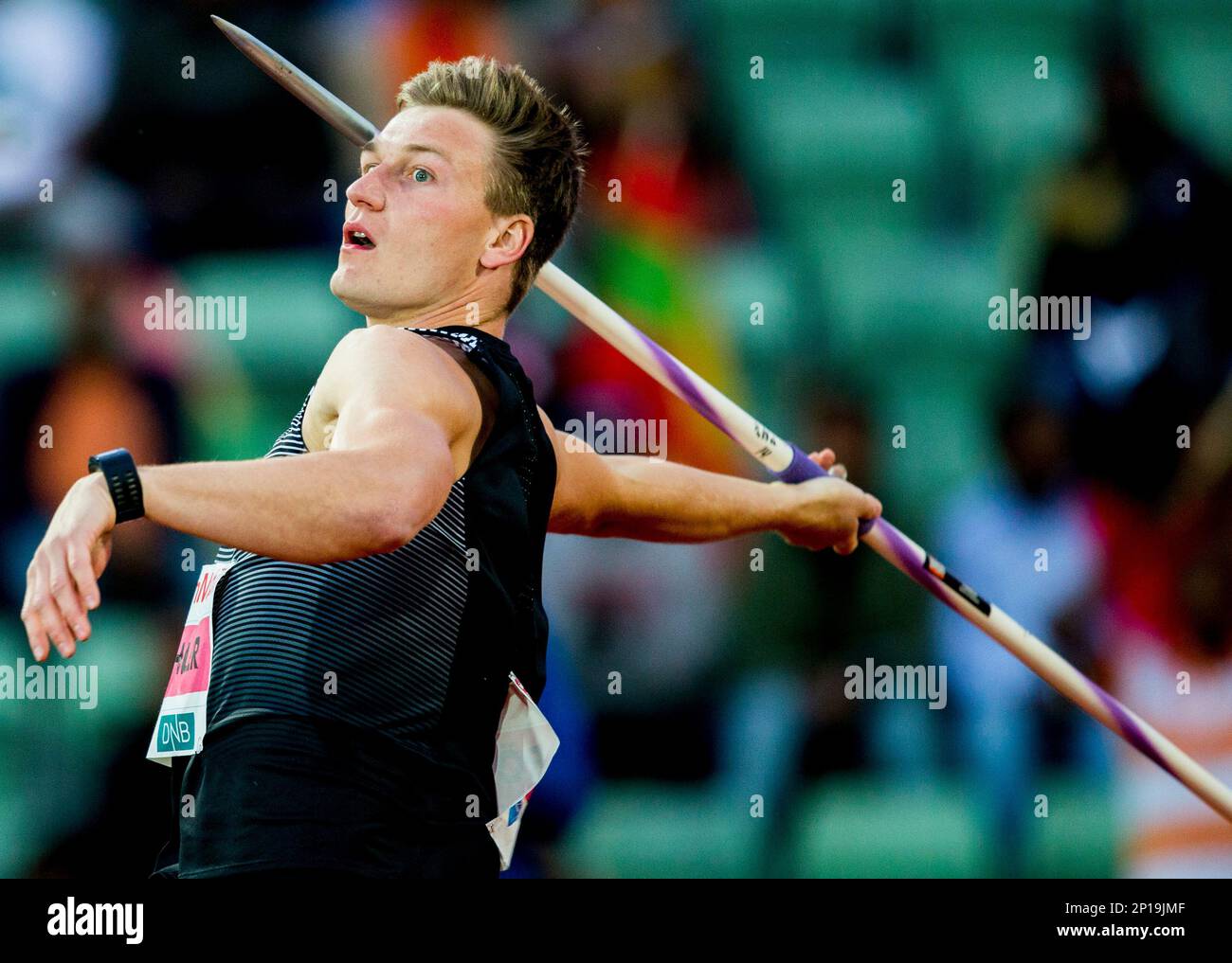 Thomas Rohler of Germany competes in the men's Javelin throw during the ...