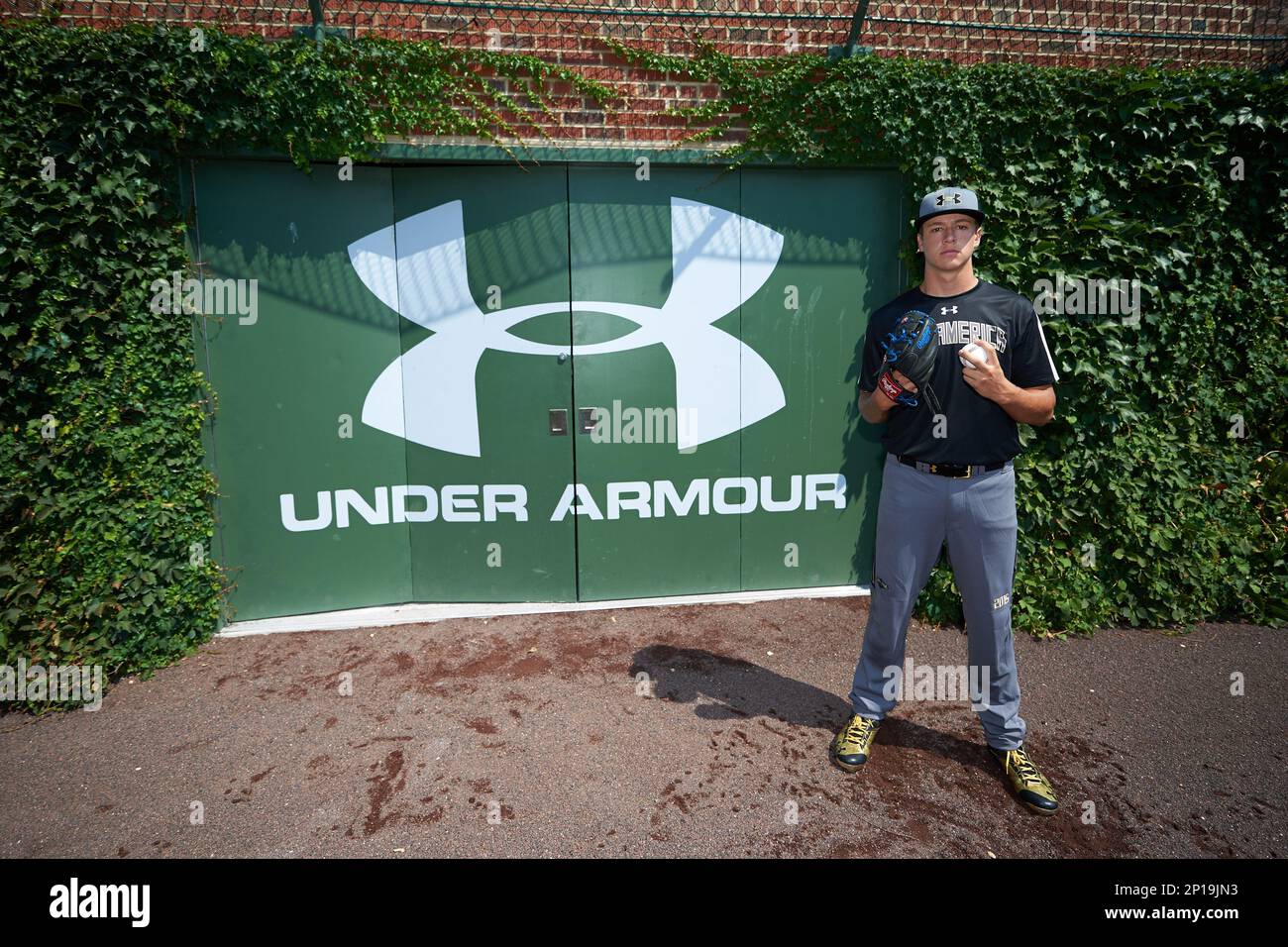 Travis Hosterman (21) of Hagerty High School in Oviedo, Florida poses ...