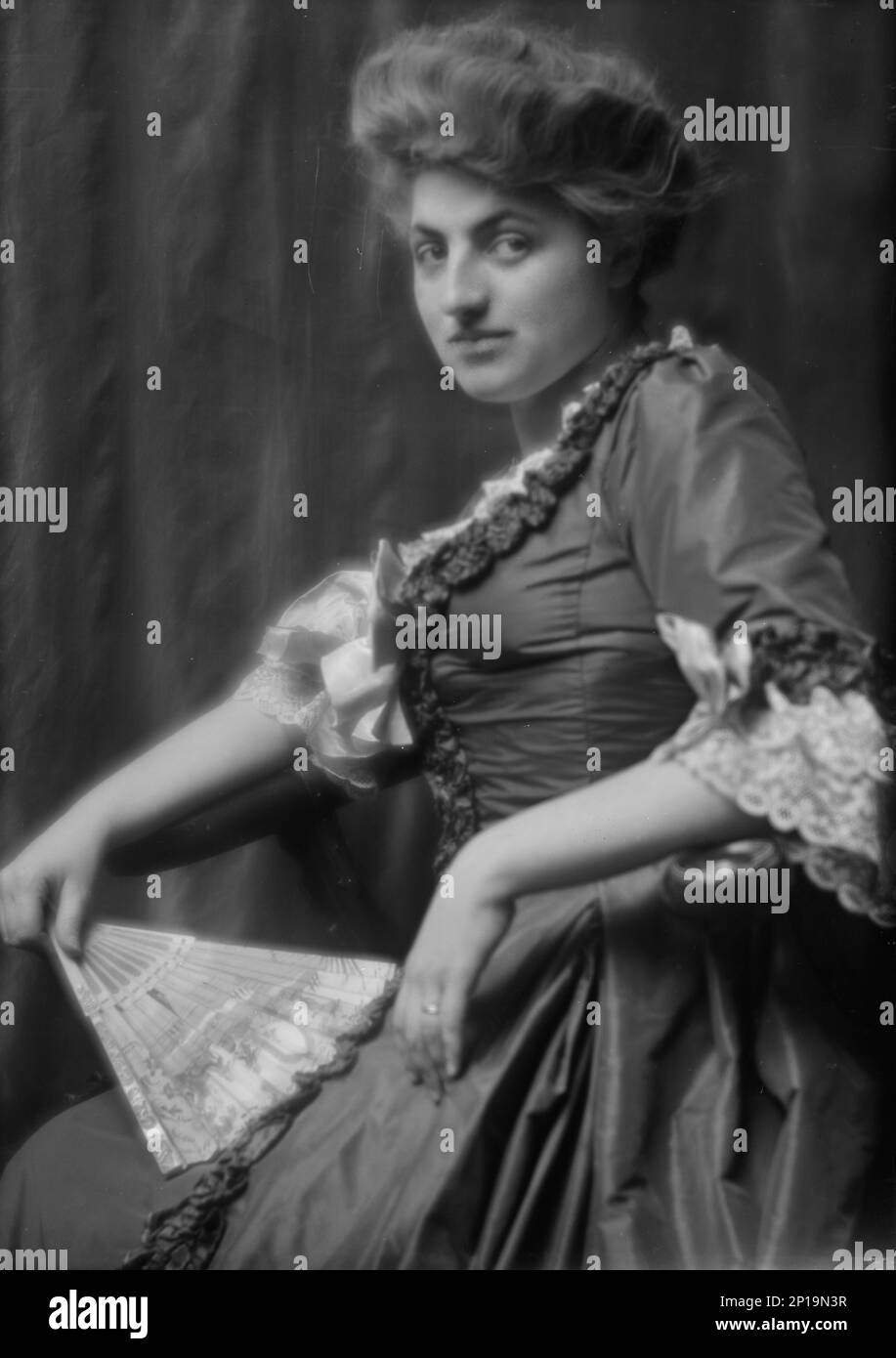 Unidentified woman, possibly Baroness Huard or Mrs. Francis Wilson ...