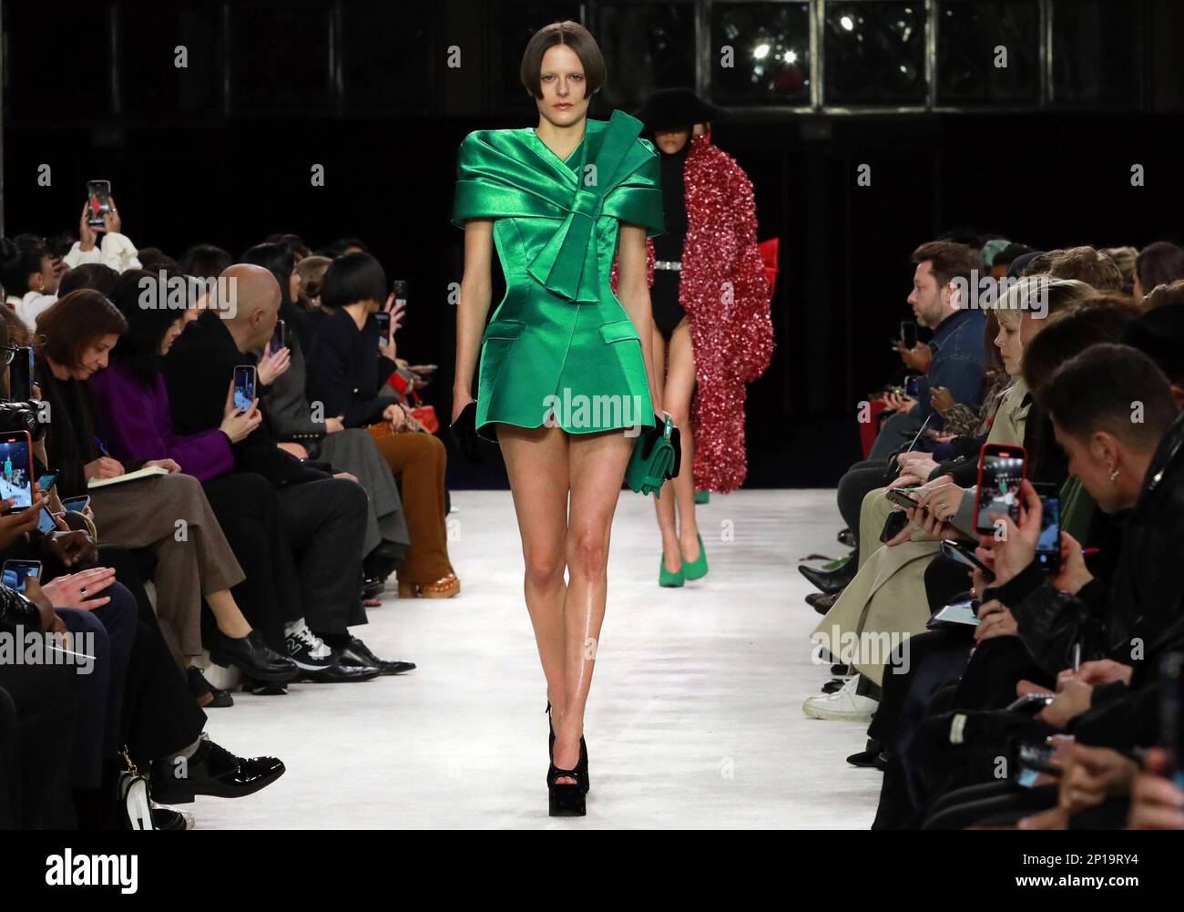 Paris, France. 01st Mar, 2023. A model takes to the catwalk during ...