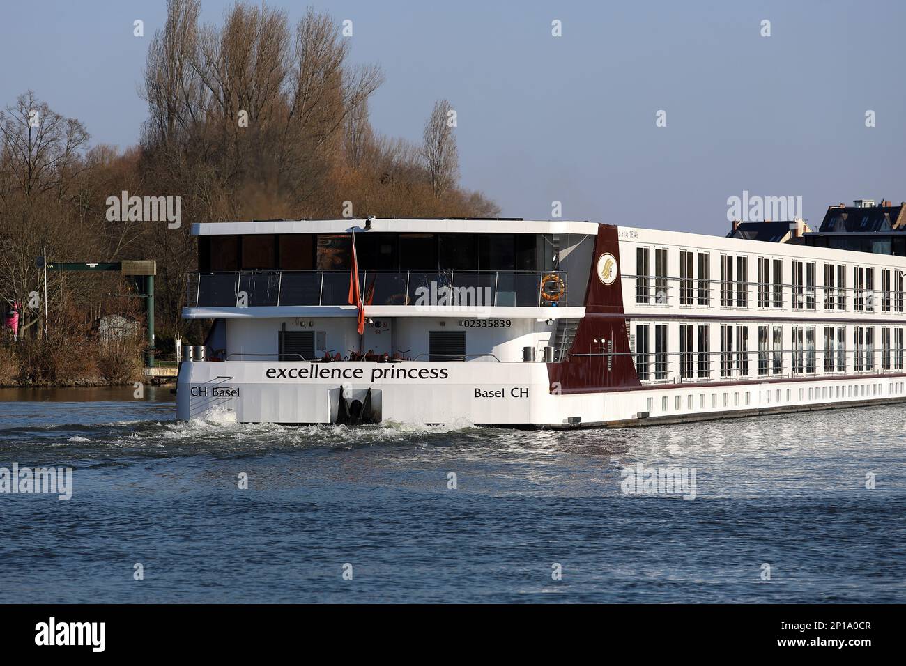 barges on the main, a river in germany Stock Photo - Alamy