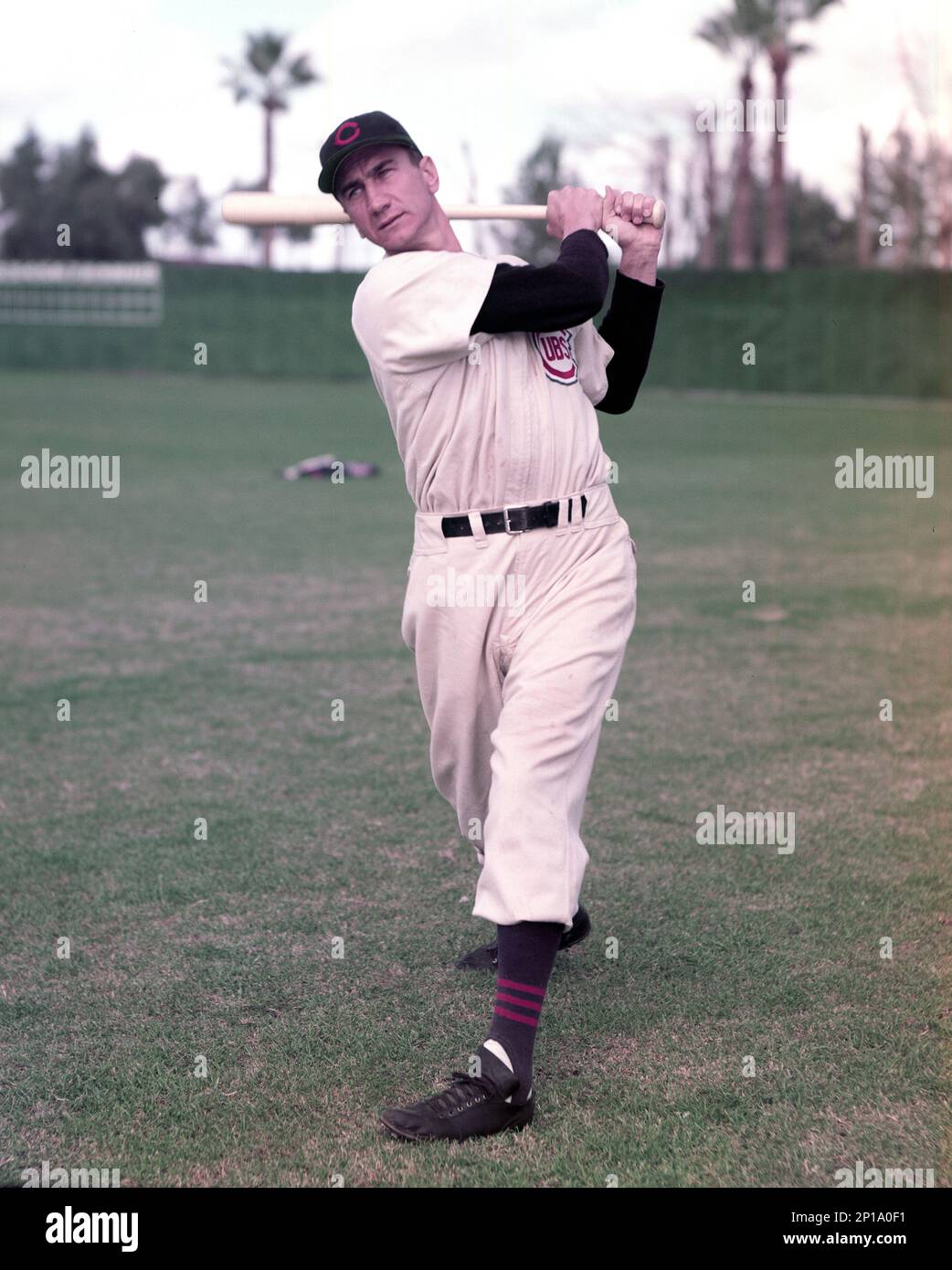 Chicago Cubs Hank Sauer (9) portrait from his 1952 season with the ...