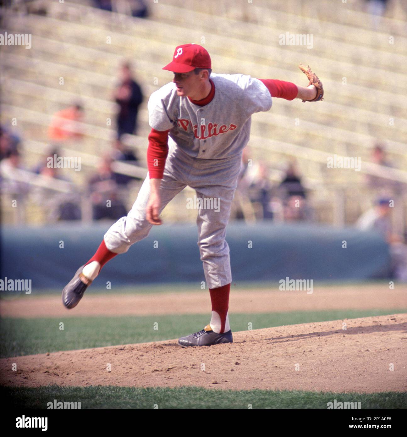 Philadelphia Phillies Jim Bunning (14) during a game from his 1967 ...