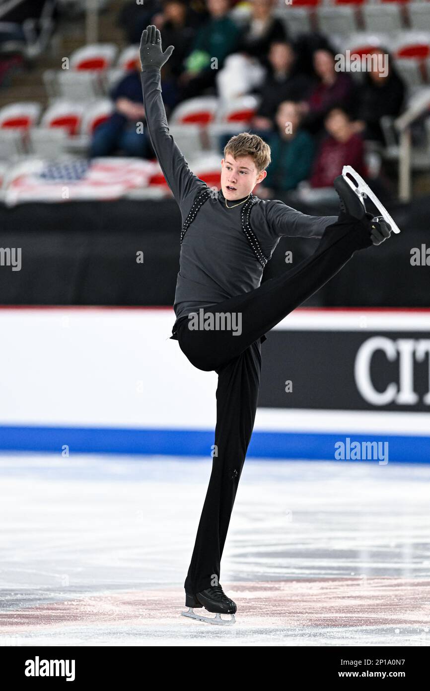 Casper JOHANSSON (SWE), during Junior Men Short Program, at the ISU ...