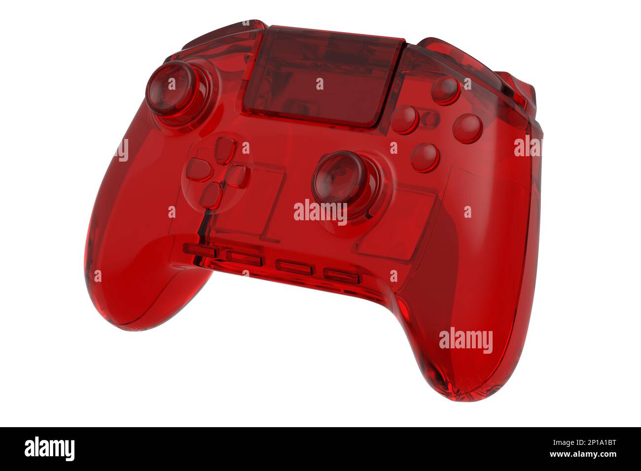 Realistic video game joystick in trendy style glassmorphism or frosted ...