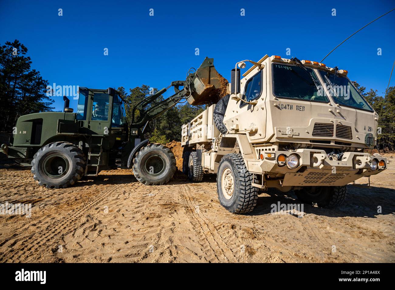 A U.S. Army Soldier with the 104th Brigade Engineer Battalion, 44th ...