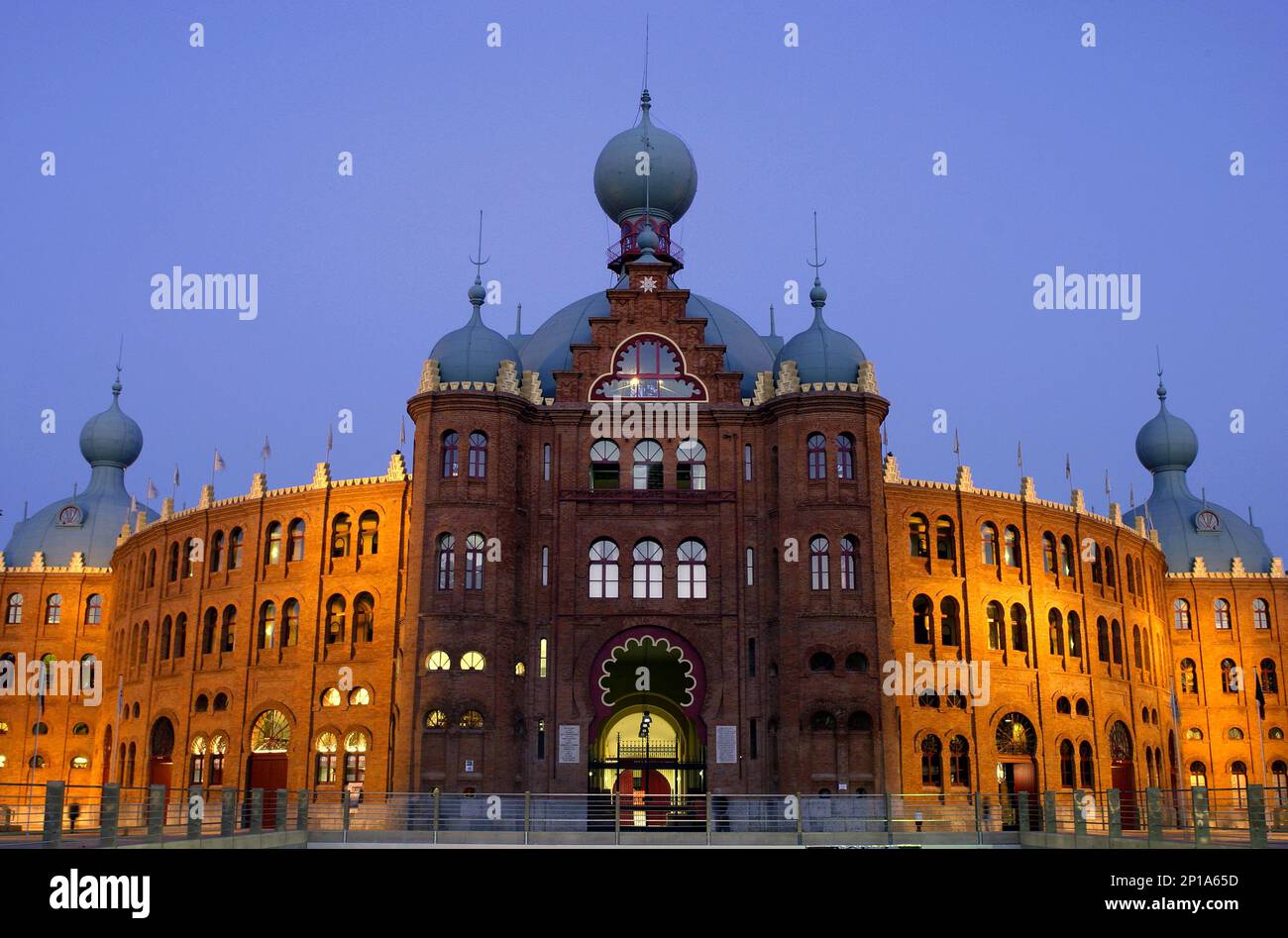 Portugal, Lisbon. Campo Pequeno Bullring, built in red brick. Mudejar ...
