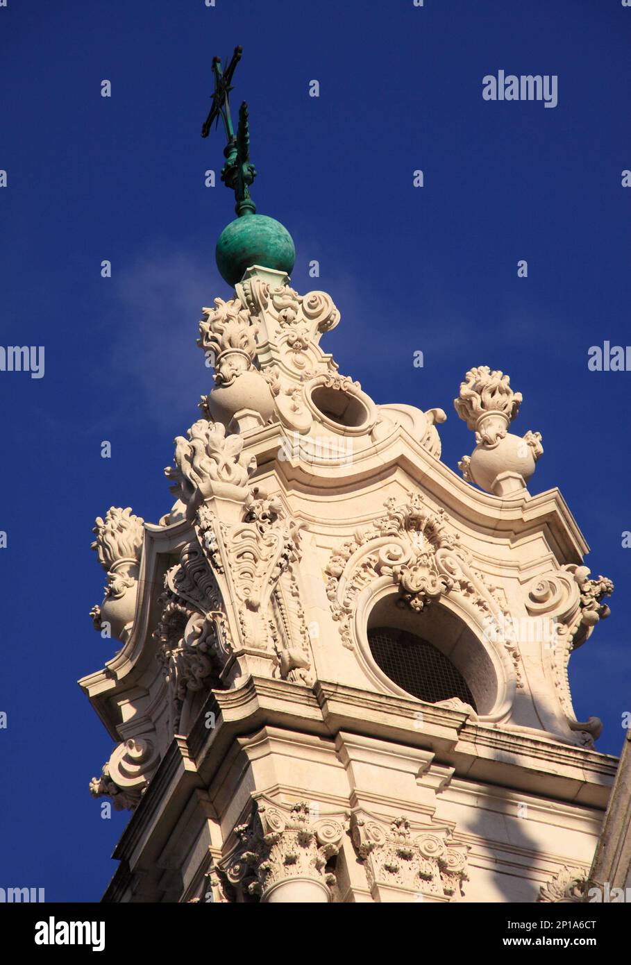 Portugal, Lisbon. Basilica da Estrela Church, built in the baroque ...