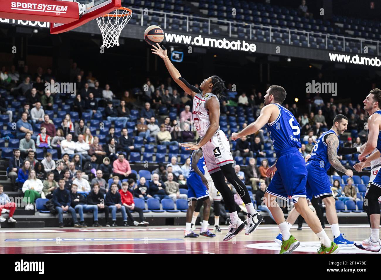 Antwerp's Brandon Anderson pictured in action during a basketball match ...