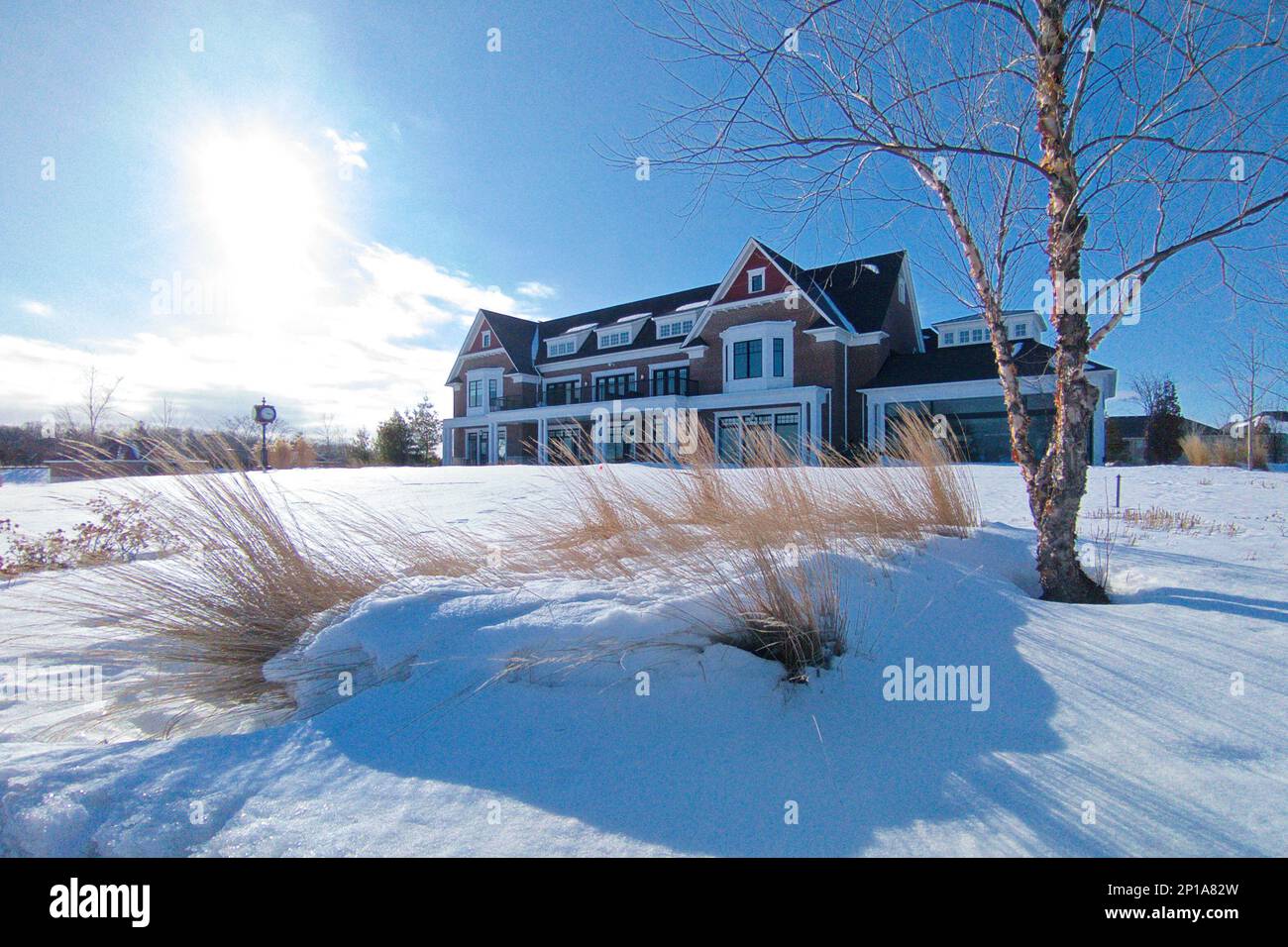 Toronto, Ontario / Canada, 02/12/2022: Winter landscape - Golf club ...