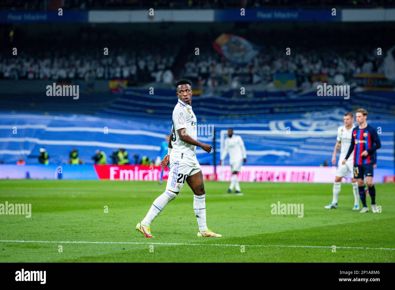 Vinicius Junior (Real Madrid) in action during the football match ...