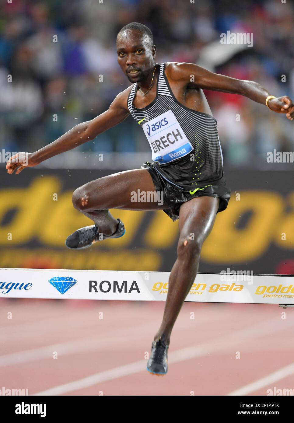 Jairus Birech (KEN) places second in the steeplechase in 8:11.39 during ...