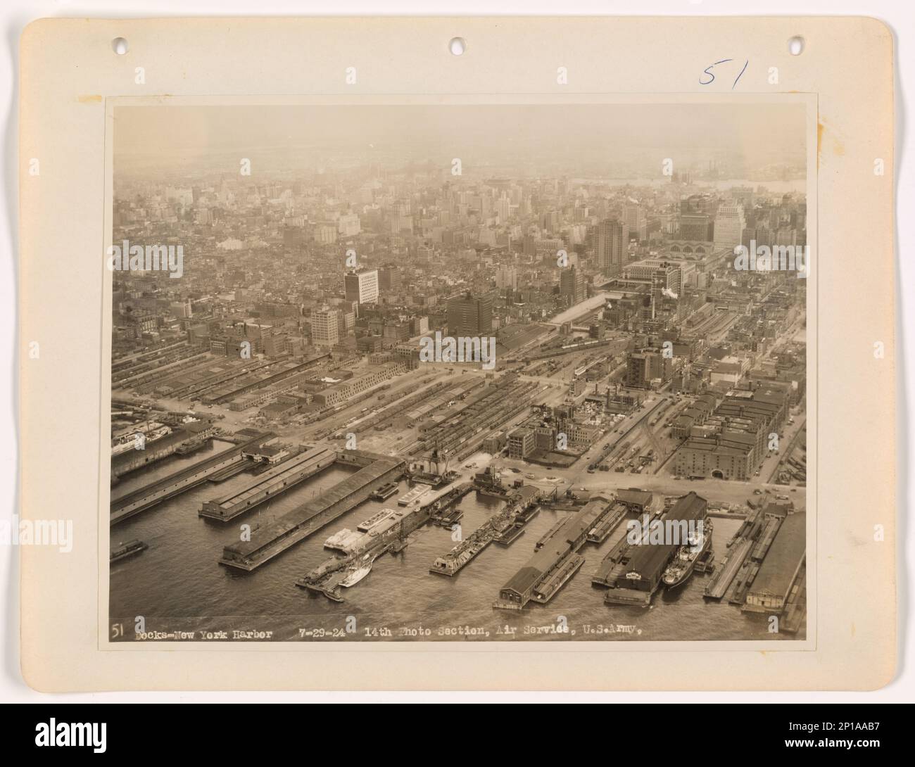 New York - Docks-New York Harbor, Aerial Photograph Stock Photo - Alamy