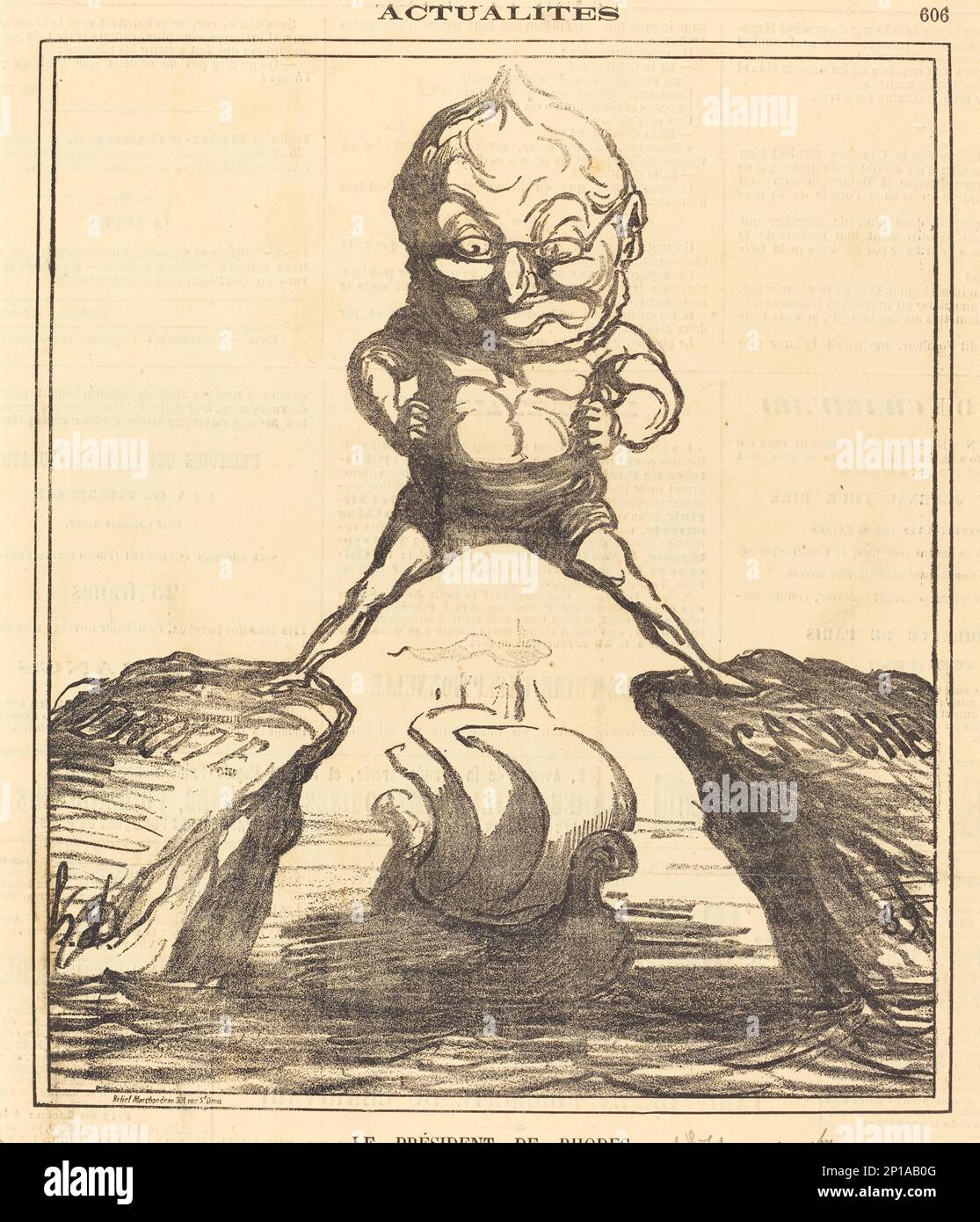 The rhodes colossus cartoon hi-res stock photography and images - Alamy