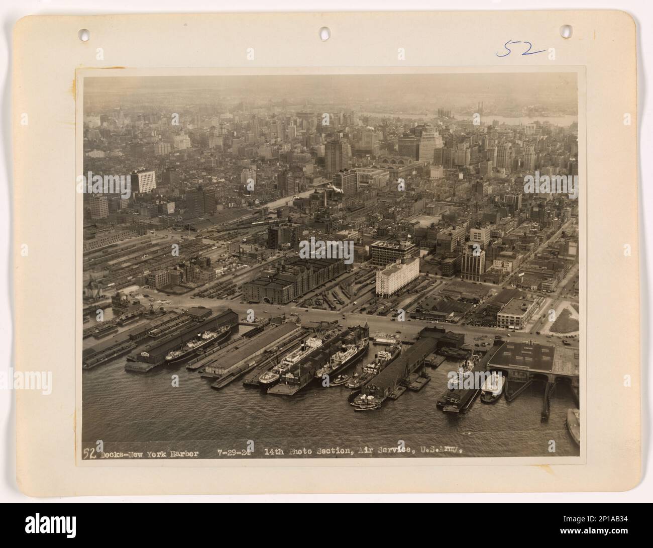 New York - Docks-New York Harbor, Aerial Photograph Stock Photo - Alamy