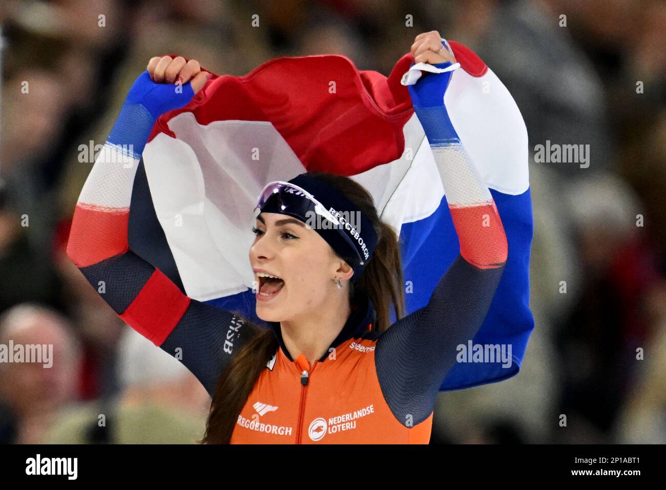 HERENVEEN - Femke Kok (NED) winner of the 500m ISU World Speed Skating ...