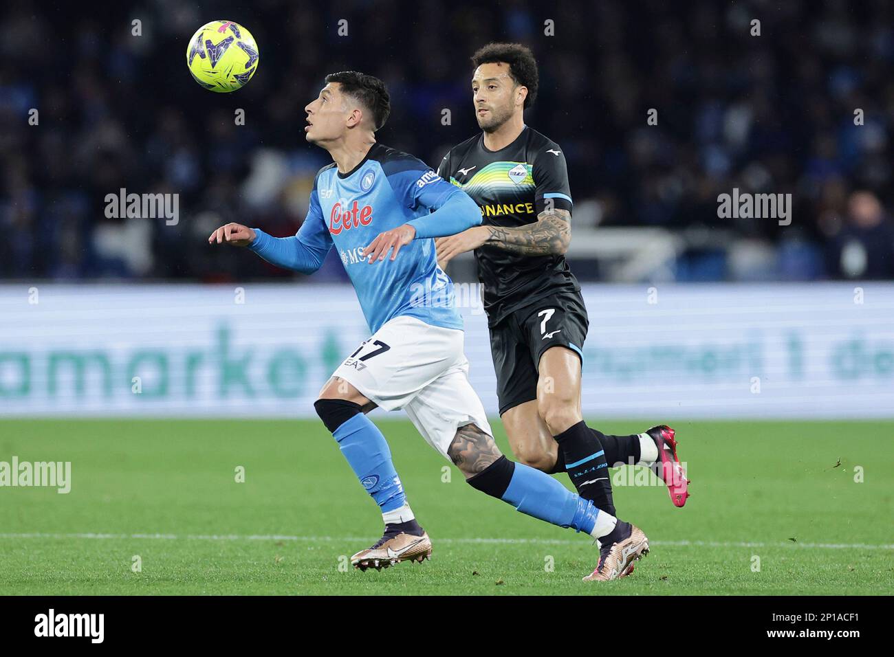 Napoli, Italy. 03rd Mar, 2023. Mathias Olivera of SSC Napoli and Felipe ...