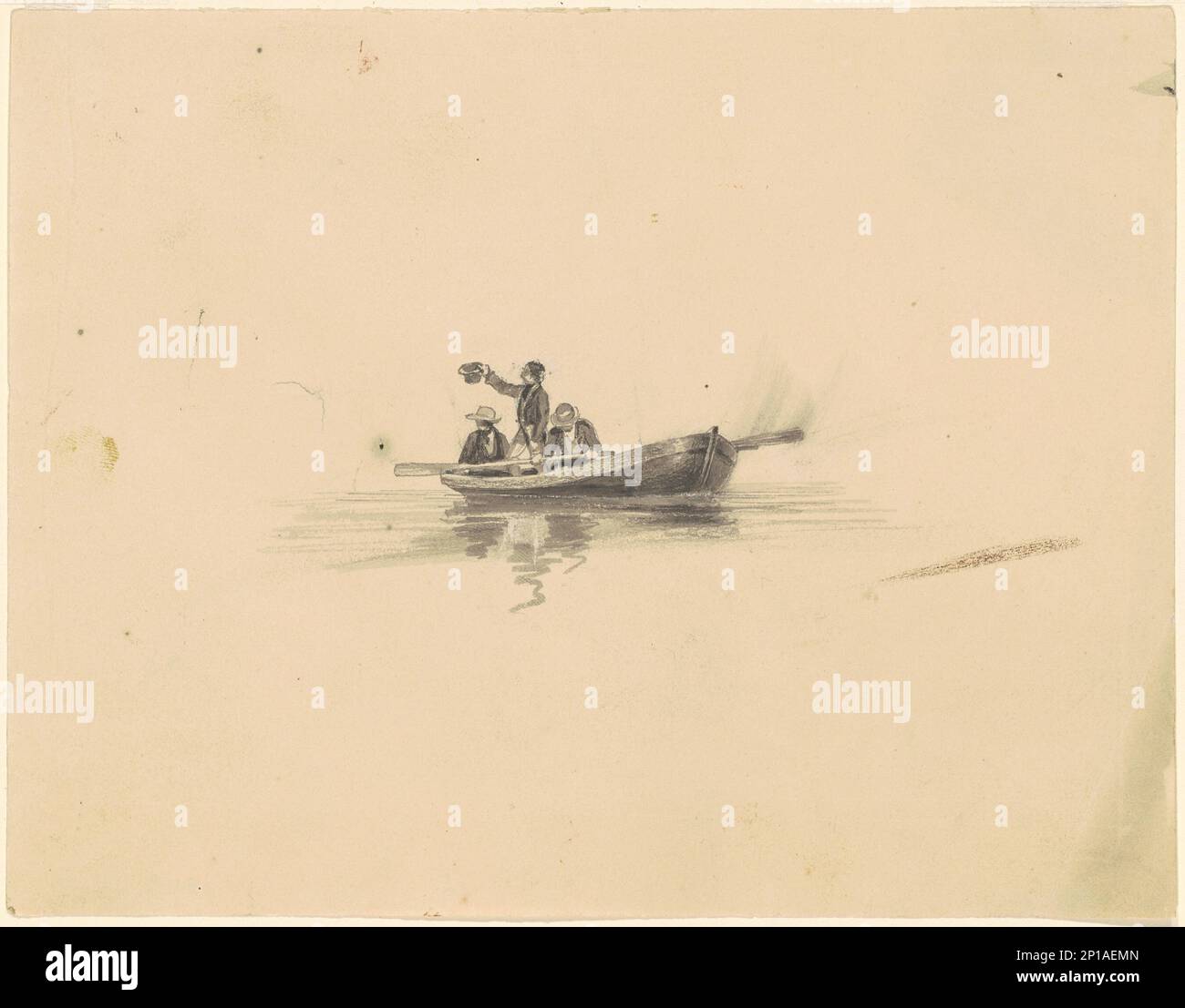 Men in a Rowboat, c. 1840-1850 Stock Photo - Alamy