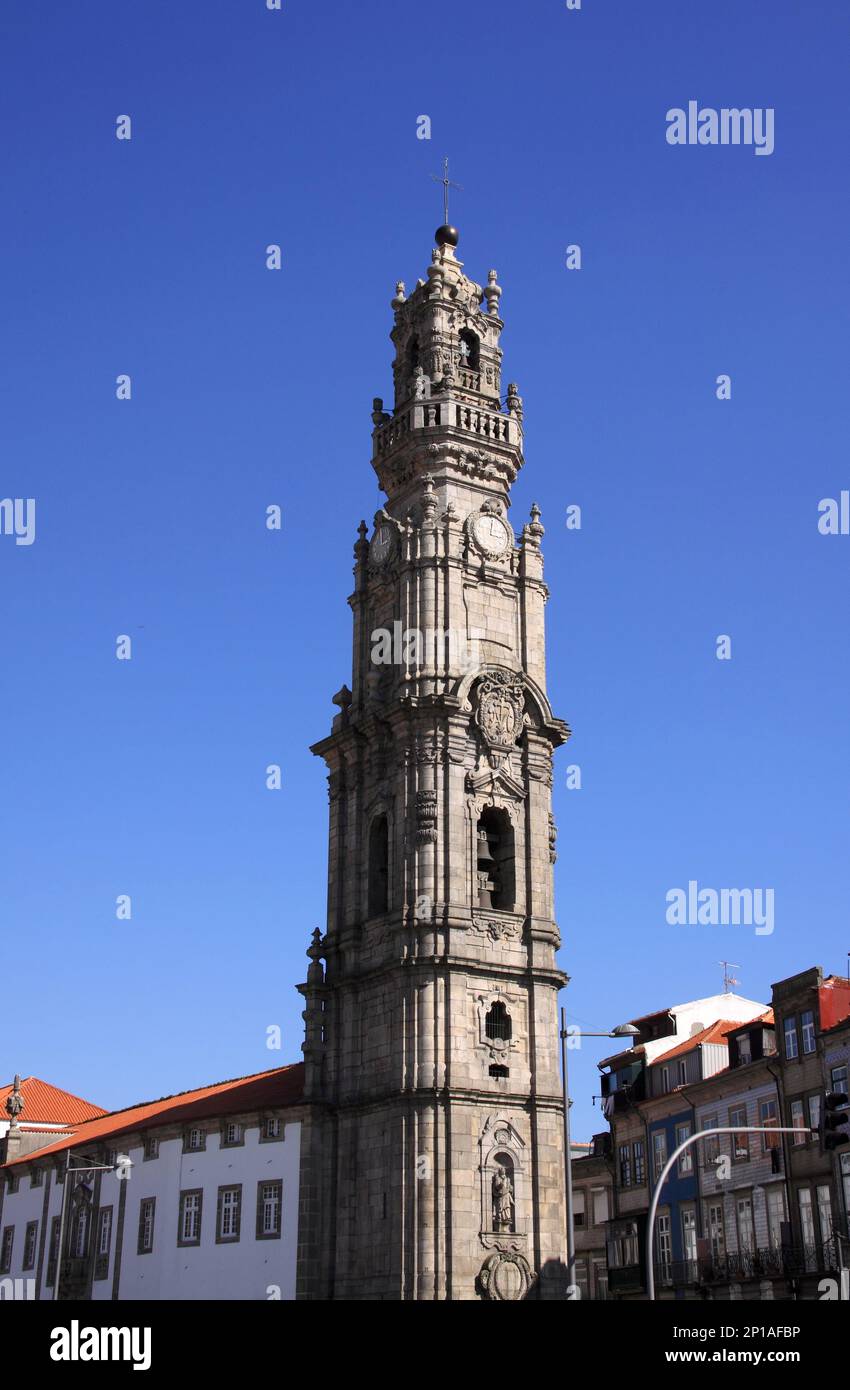 Portugal, Porto historical center - Unesco World Heritage Site. Torre ...