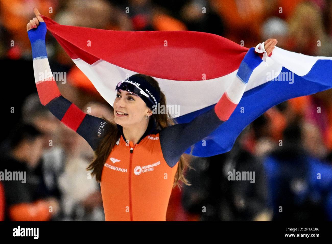 HERENVEEN - Femke Kok (NED) winner of the 500m ISU World Speed Skating ...