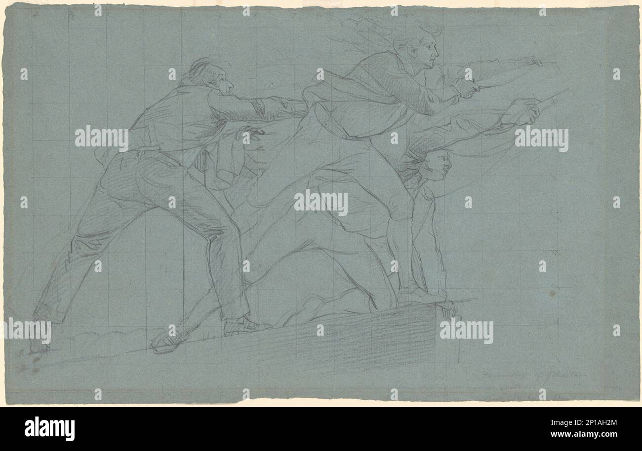 Study for "The Defeat of the Floating Batteries at Gibraltar", 1783 ...