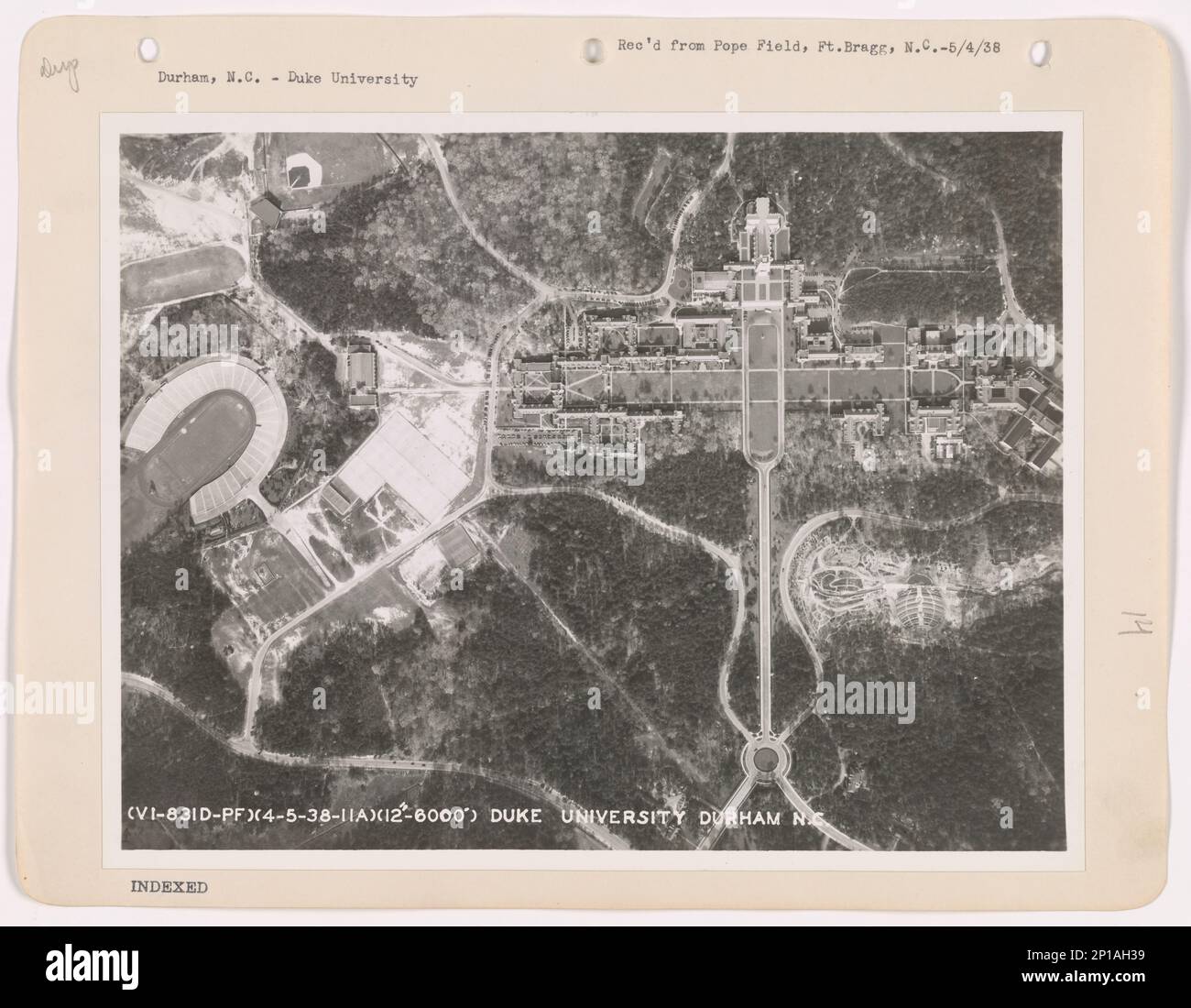 North Carolina - Durham through MacArthur Lake, Aerial Photograph Stock ...