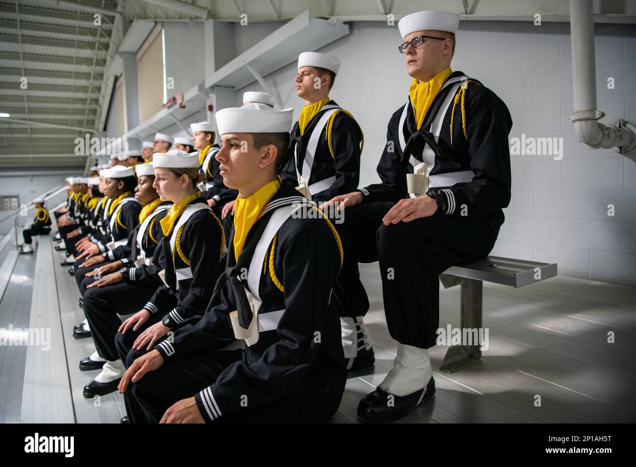Pass in Review at U.S. Navy Recruit Training Command. More than 40,000 ...