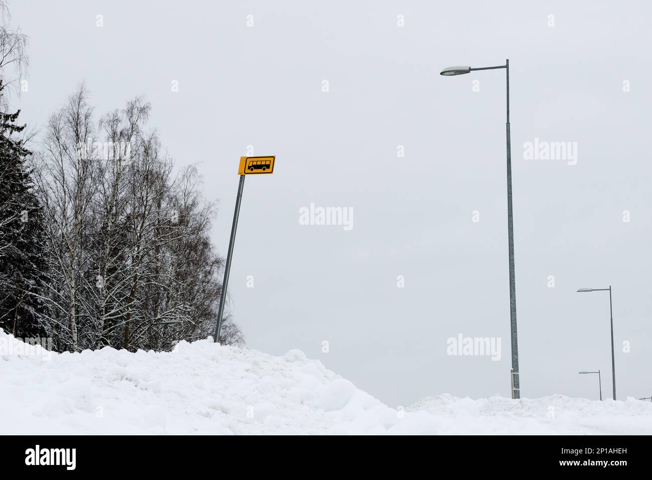 Bus stop sign finland europe hi-res stock photography and images - Alamy