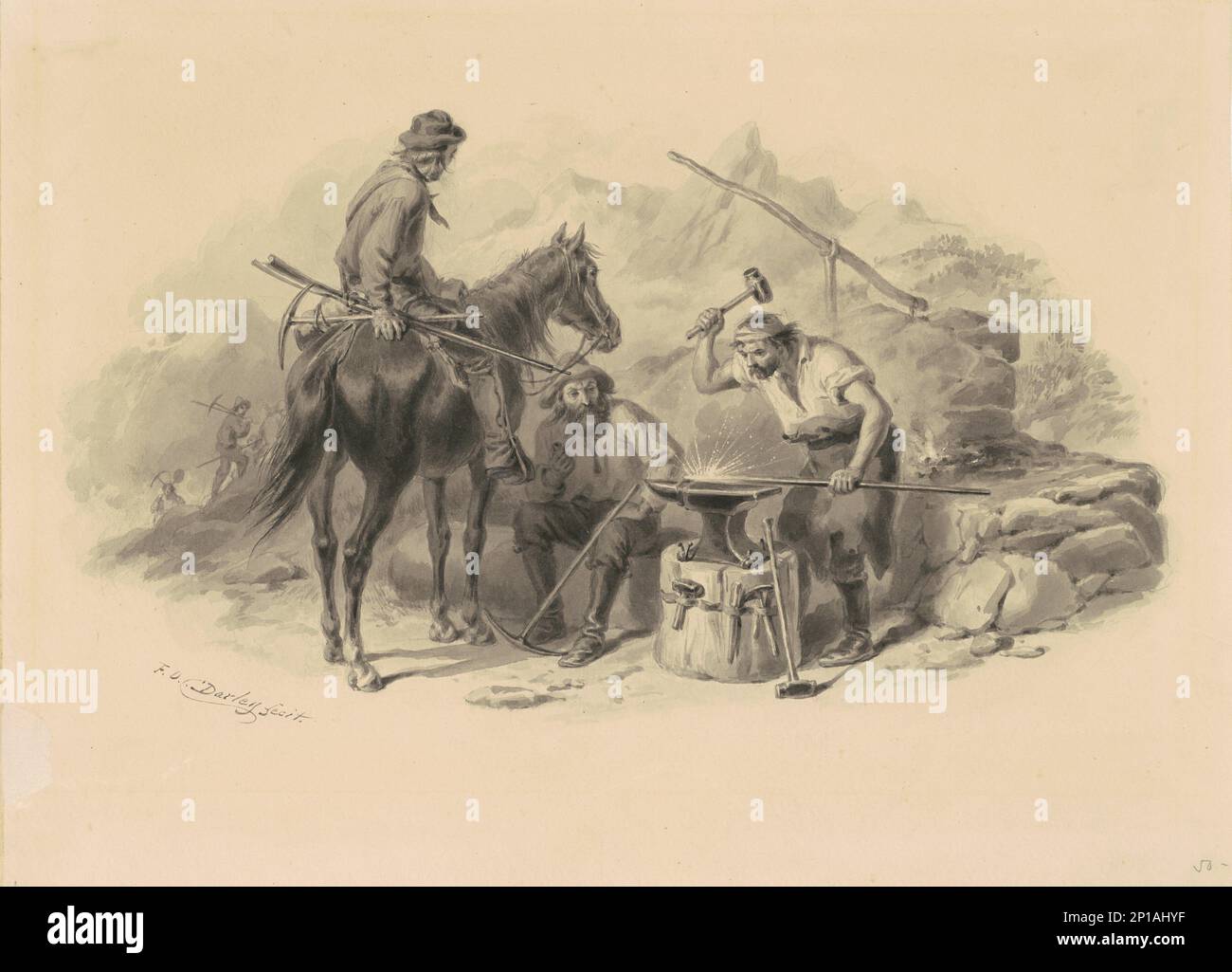 Blacksmith 1800s hi-res stock photography and images - Alamy