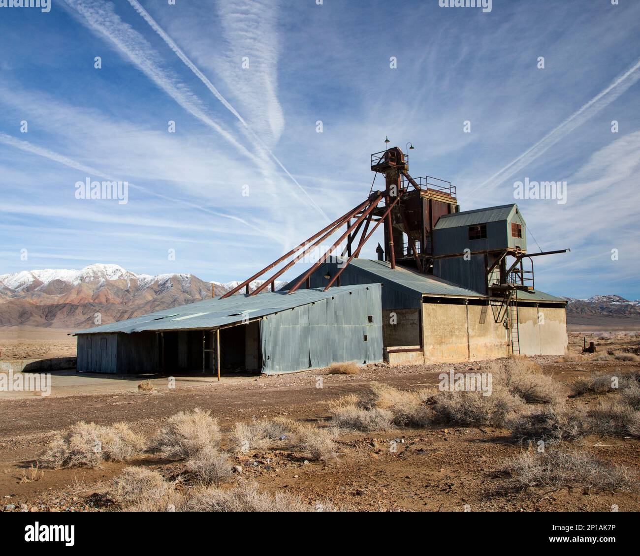 Abandoned magnesium and artinite mill in Luning Nevada USA Stock Photo ...