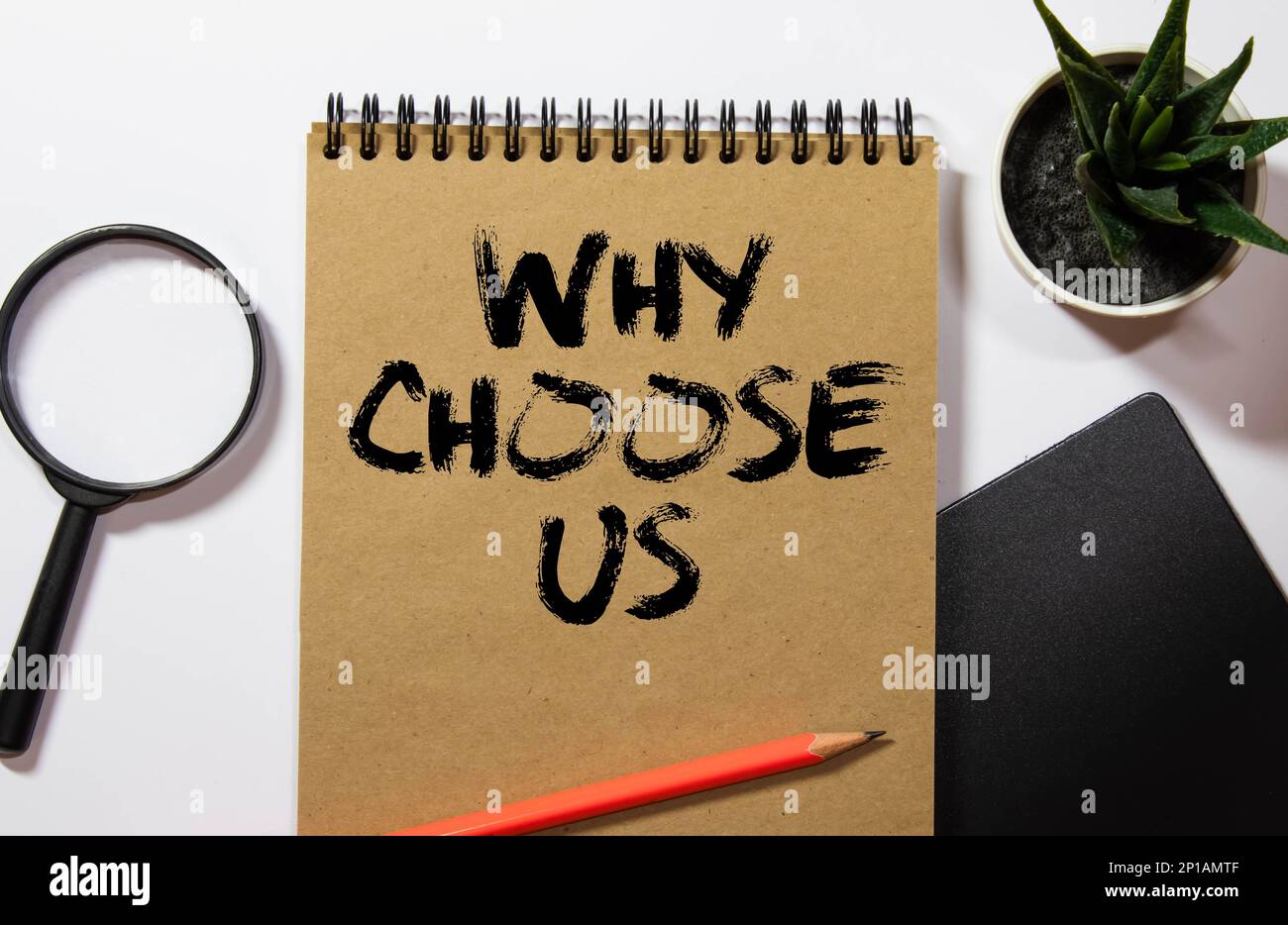 Why choose us. text inside torn paper. white sheet with black font ...