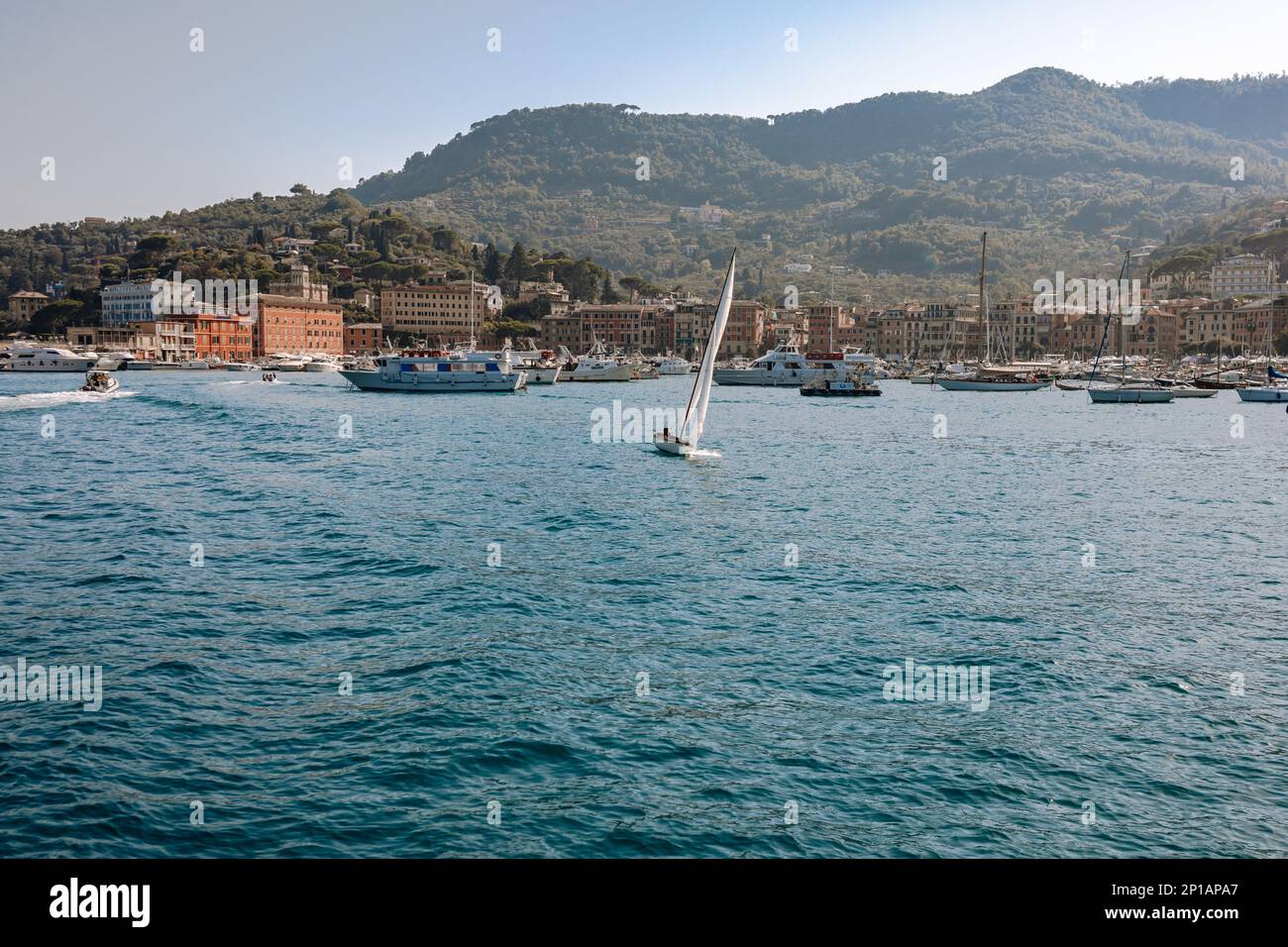 SANTA MARGHERITA LIGURE, ITALY - Coast of Ligurian Sea in Santa ...