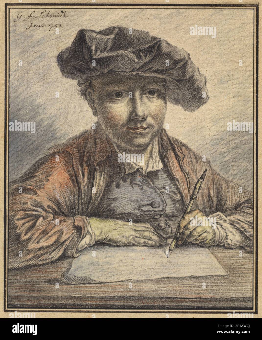 Self-Portrait Sketching, 1752 Stock Photo - Alamy