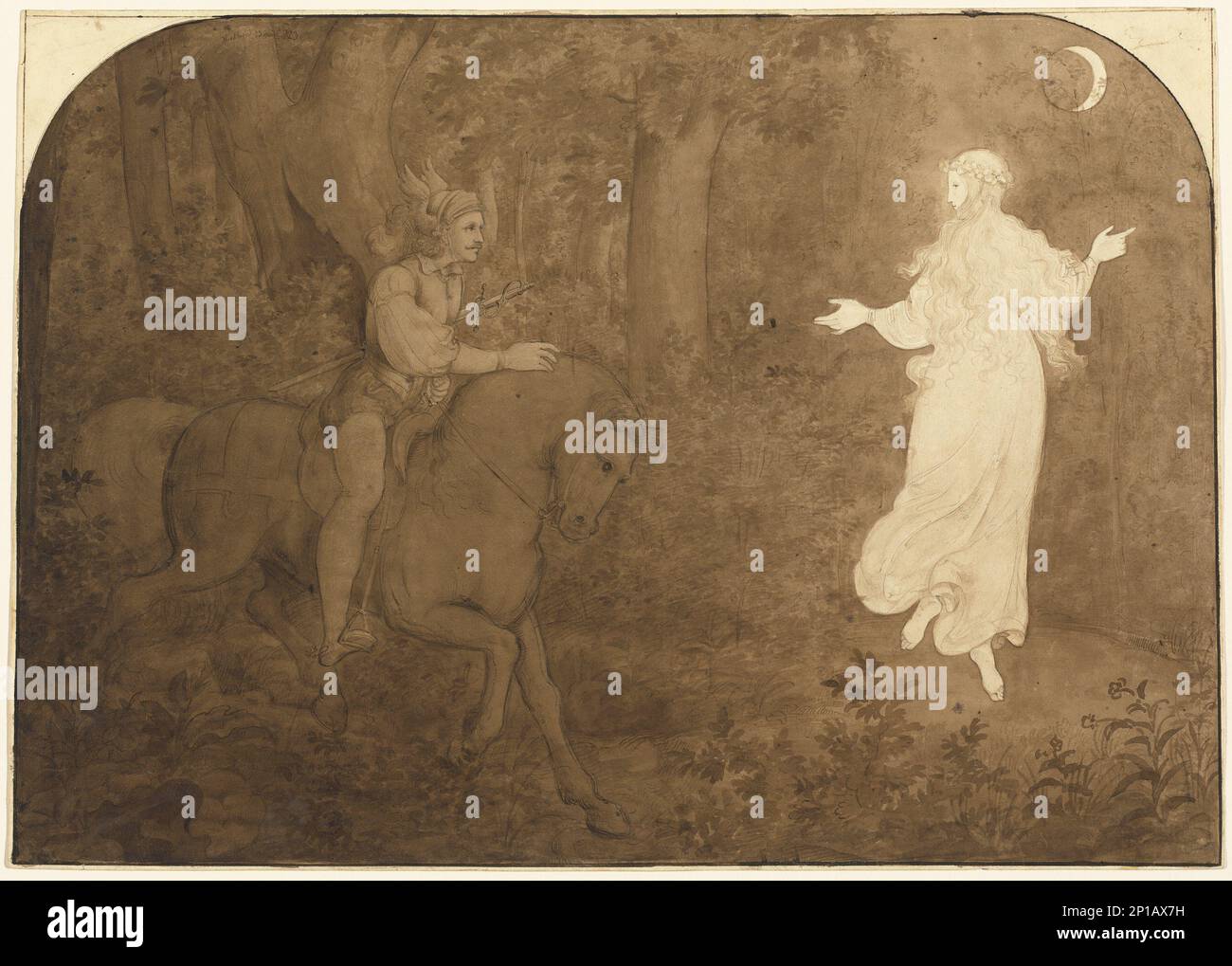 The Apparition in the Forest, 1823 Stock Photo - Alamy