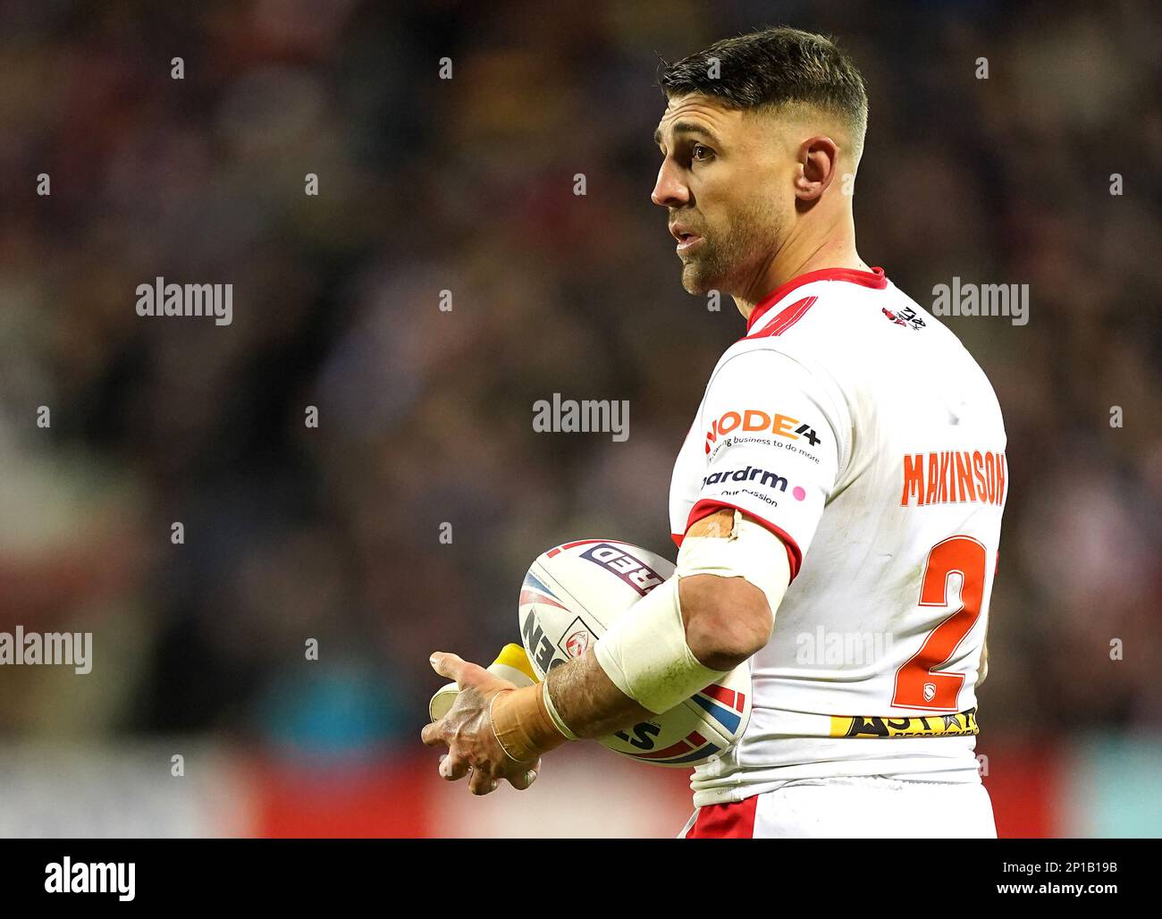 St. Helens' Tommy Makinson during the Betfred Super League match at the ...
