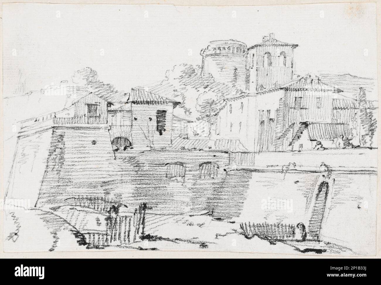 A Fortified Town in Italy, 1744/1750 Stock Photo - Alamy