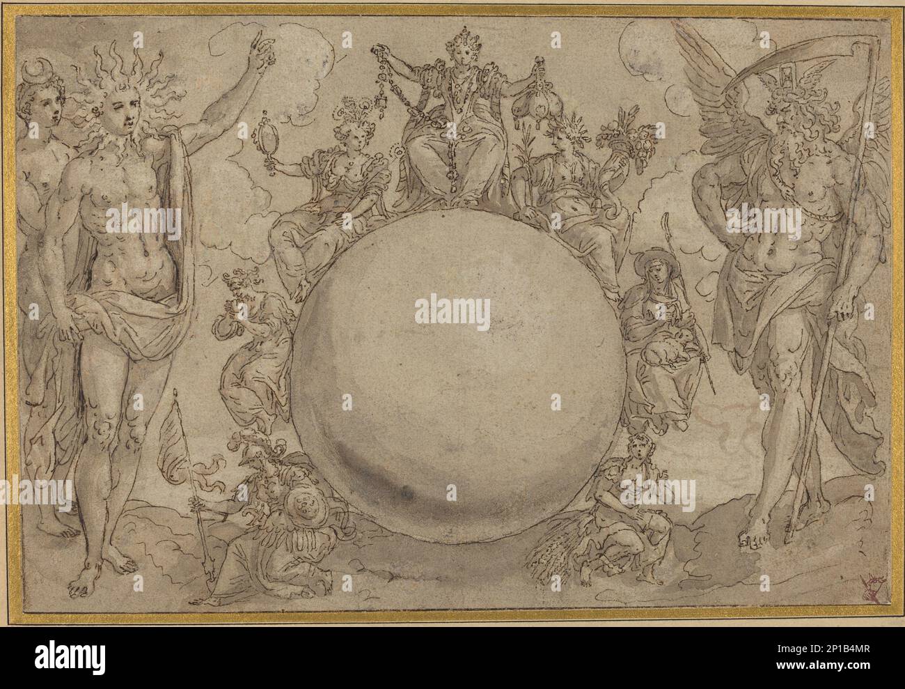 Apollo, Diana, and Time with the Cyclic Vicissitudes of Human Life, c ...