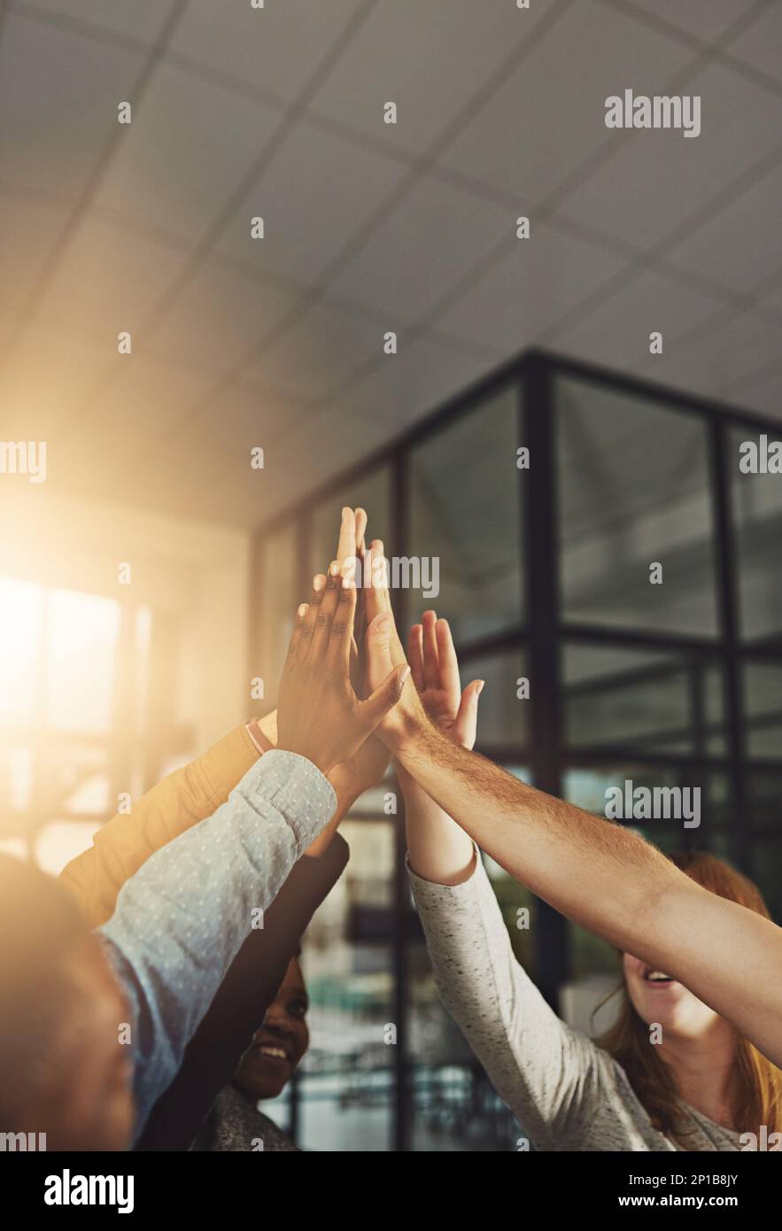 Touch times dont last but touch teams do. Shot of a group of colleagues ...