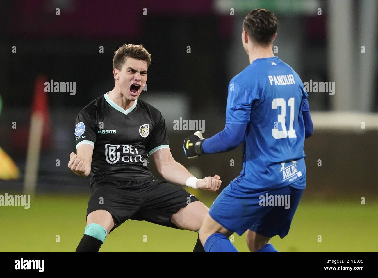 UTRECHT - Rodrigo Guth of Fortuna Sittard, Fortuna Sittard goalkeeper ...